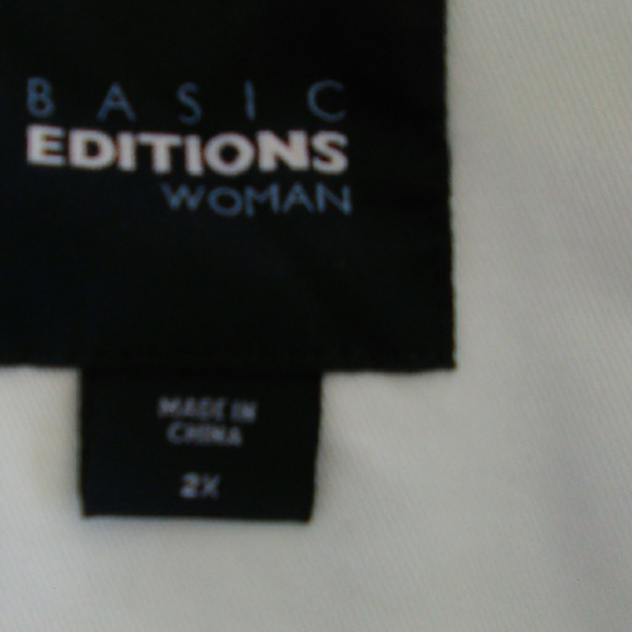 Basic Editions | Jackets & Coats | Basic Edition Womans White Jean ...